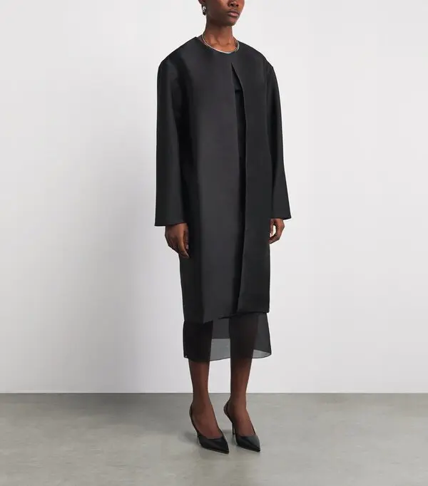 VORANIDA Collarless Long Coat