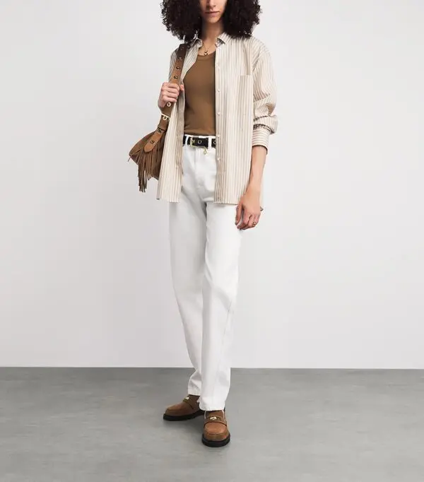 Maje Rib-knit Tank Top - Brown