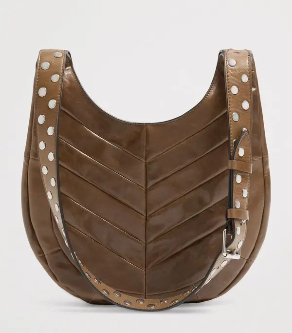 Valentino Garavani Small Leather Hobo Shoulder Bag - Brown