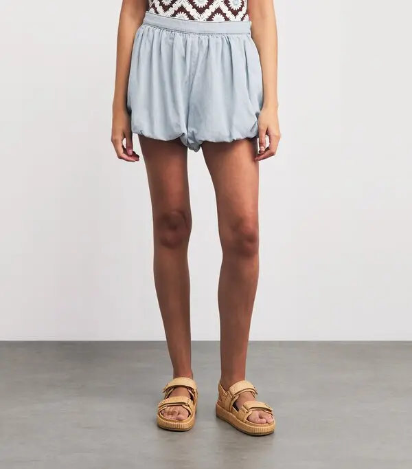 Maje Chambray Bubble-hem Skort