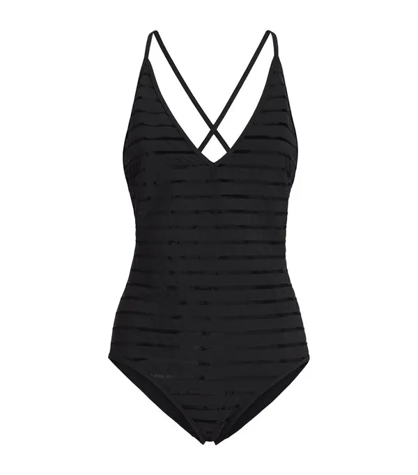 Brunello Cucinelli Striped One-piece Swimsuit - Brown