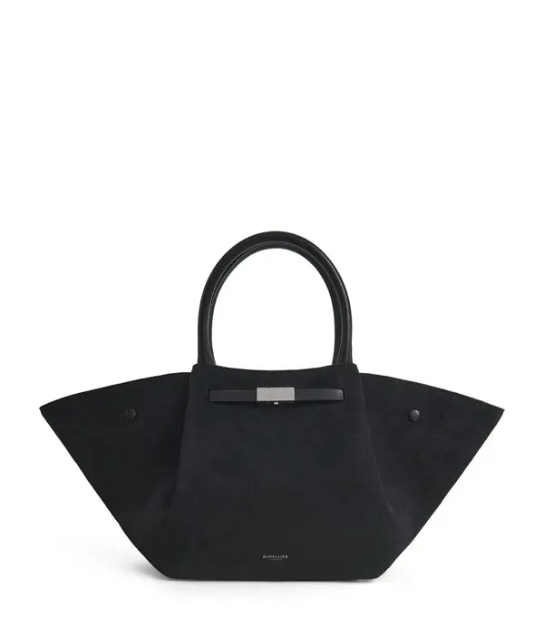DEMELLIER Midi Suede The New York Tote Bag - Black