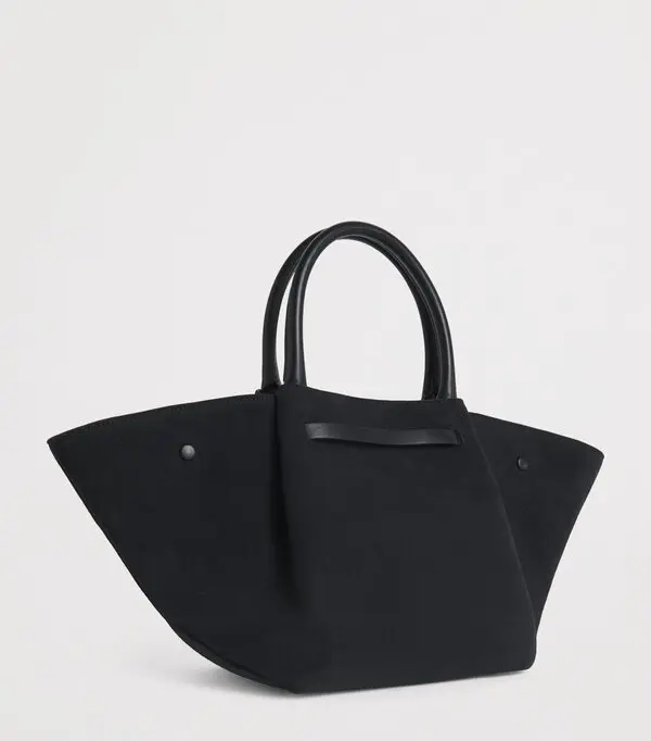 DEMELLIER Midi Suede The New York Tote Bag - Black