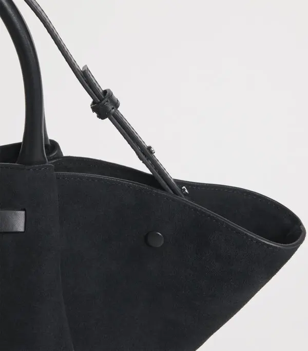 DEMELLIER Midi Suede The New York Tote Bag - Black