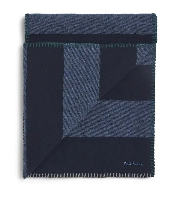 BOSS Cashmere Floris Scarf - Navy
