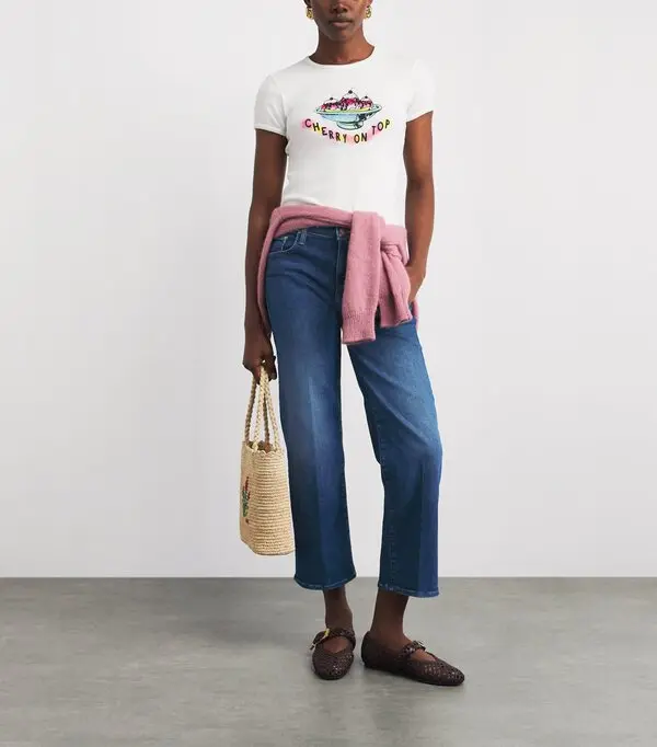 MOTHER The Rambler Zip Ankle Jeans - Blue