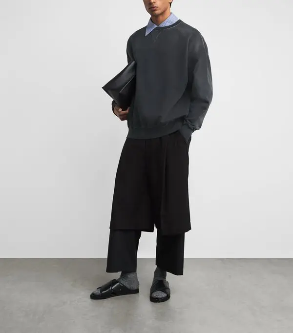 MAISON MARGIELA Cotton Embroidered Logo Sweatshirt
