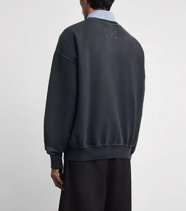 MAISON MARGIELA Cotton Embroidered Logo Sweatshirt