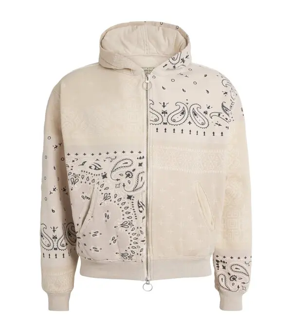 Kapital Cotton Quilted Bandana Hoodie - Beige