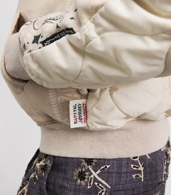Kapital Cotton Quilted Bandana Hoodie - Beige
