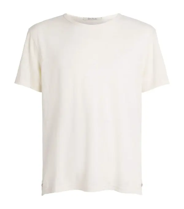 GOD'S TRUE CASHMERE Linen Signature T-shirt - White