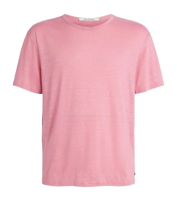 GOD'S TRUE CASHMERE Linen Signature T-shirt - Pink