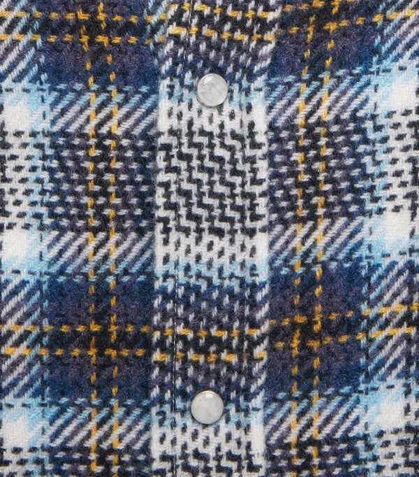 GOD'S TRUE CASHMERE Cashmere Tartan Lightning Storm Shirt - Grey