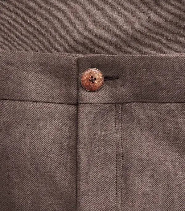 GOD'S TRUE CASHMERE Linen Shorts With Sunstone Detailing