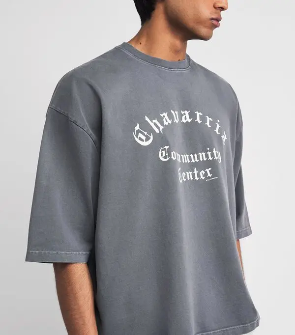 WILLY CHAVARRIA Cotton Community Centre T-shirt - Grey