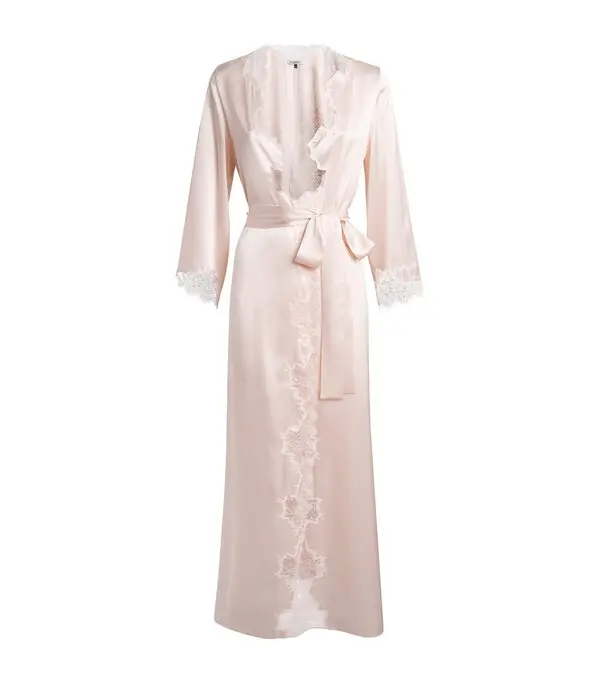 GILDA & PEARL Silk In Dreams Long Robe - Pink