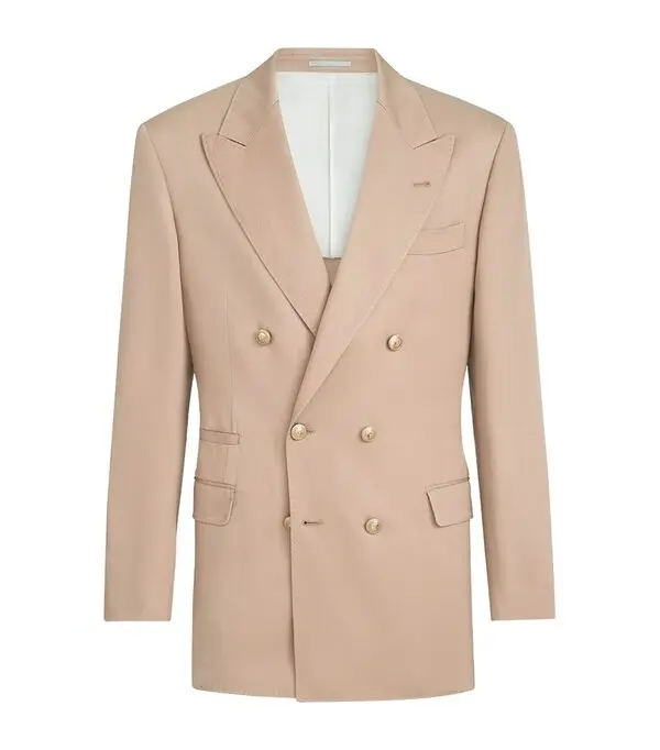Brunello Cucinelli Silk Délavé And Linen Gabardine Deconstructed Blazer - Brown