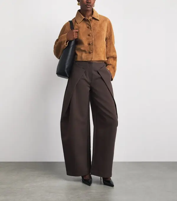 RÓHE Textured Suede Cropped Jacket