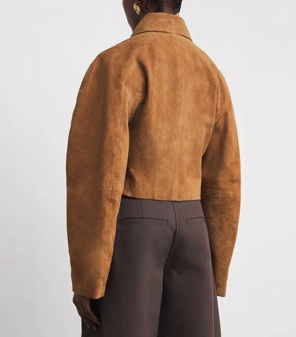 RÓHE Textured Suede Cropped Jacket