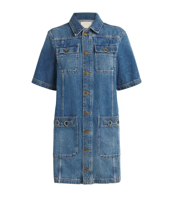 Ulla Johnson Denim Mini Shirt Dress - Blue