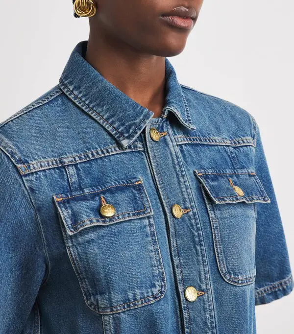 Ulla Johnson Denim Mini Shirt Dress
