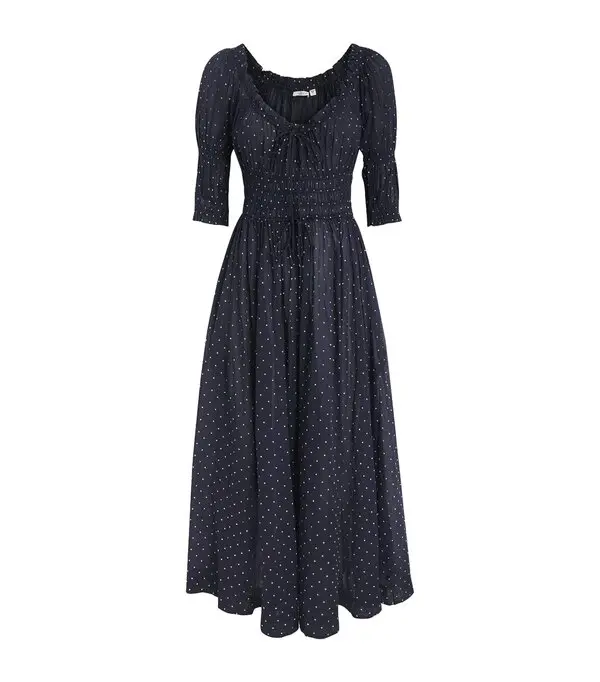 DÔEN Organic Cotton Ischia Maxi Dress - Navy
