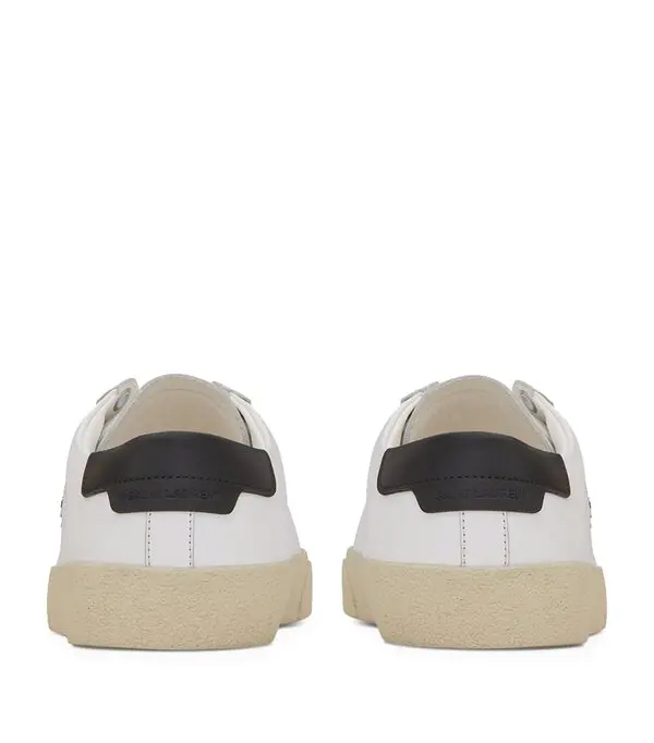 Saint Laurent Leather Court Classic Andy Sneakers - White
