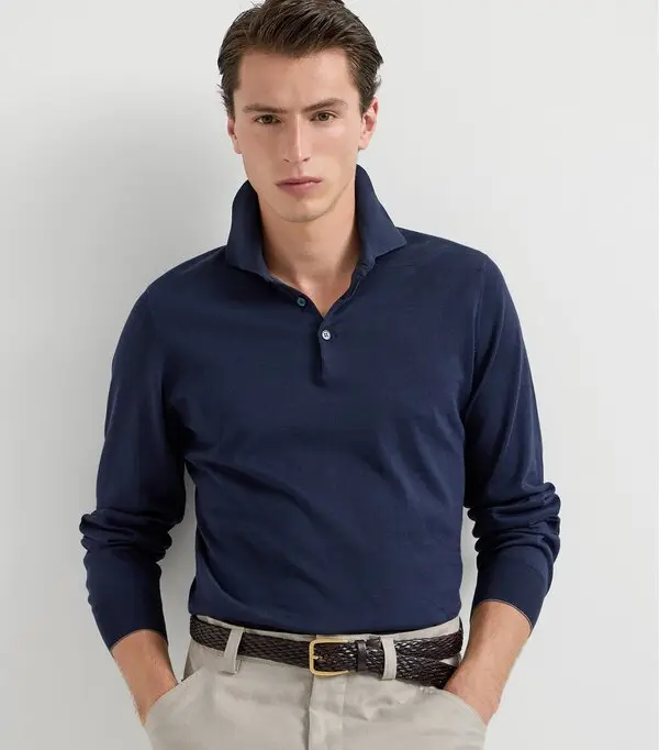 Brunello Cucinelli Cotton Polo Sweater