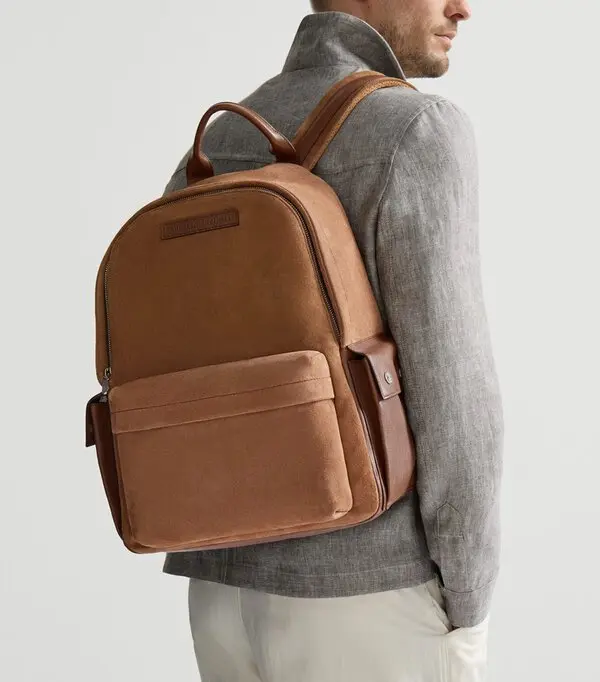 Brunello Cucinelli Suede Travel Backpack