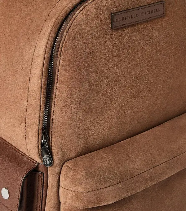 Brunello Cucinelli Suede Travel Backpack