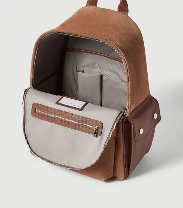 Brunello Cucinelli Suede Travel Backpack