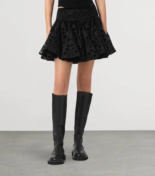 ALLSAINTS Broderie Anglaise Dotty Mini Skirt