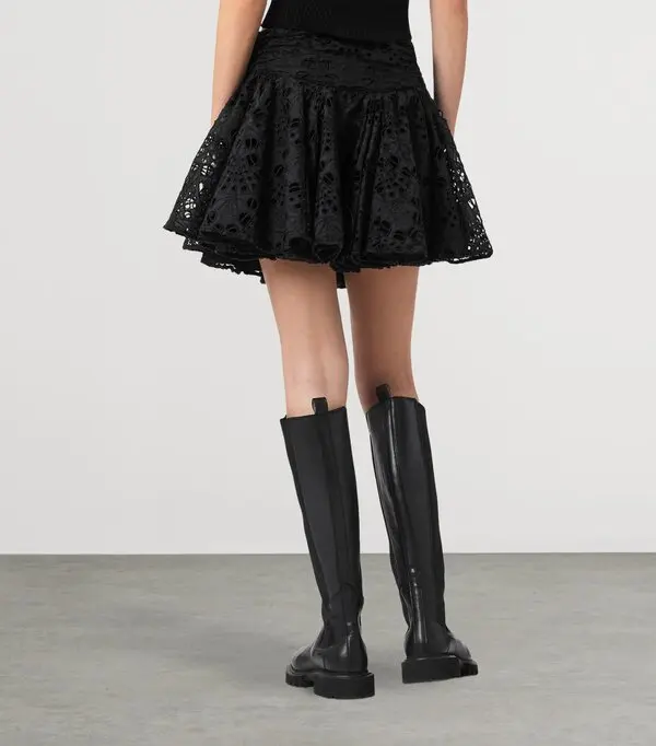ALLSAINTS Broderie Anglaise Dotty Mini Skirt
