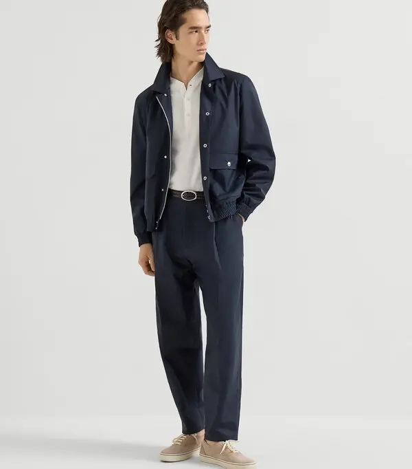 Brunello Cucinelli Wool-silk Field Jacket - Blue