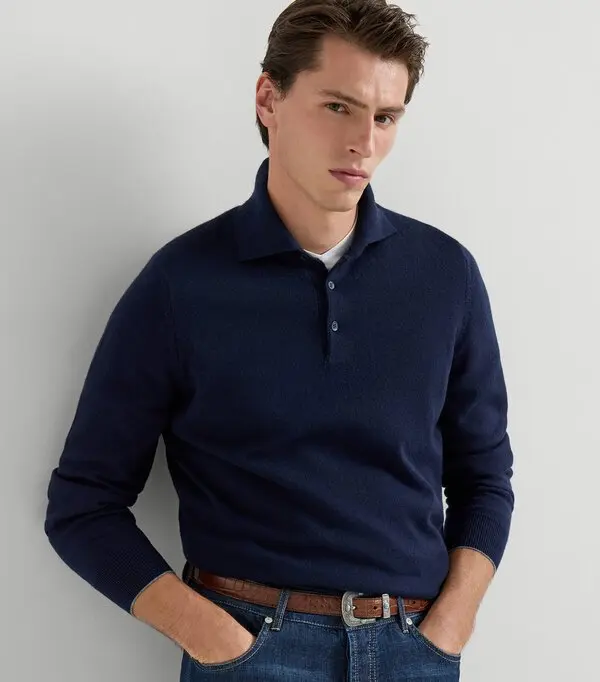 Brunello Cucinelli Cashmere Polo Sweater