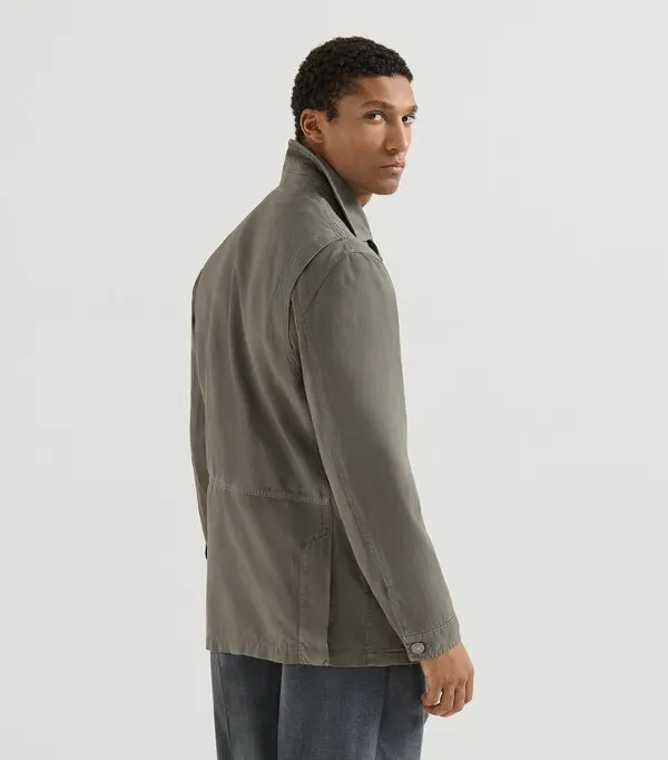 Brunello Cucinelli Cotton-linen Canvas Shirt Jacket