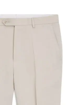 BOSS Slim-fit Micro Pattern Trousers - Light Grey