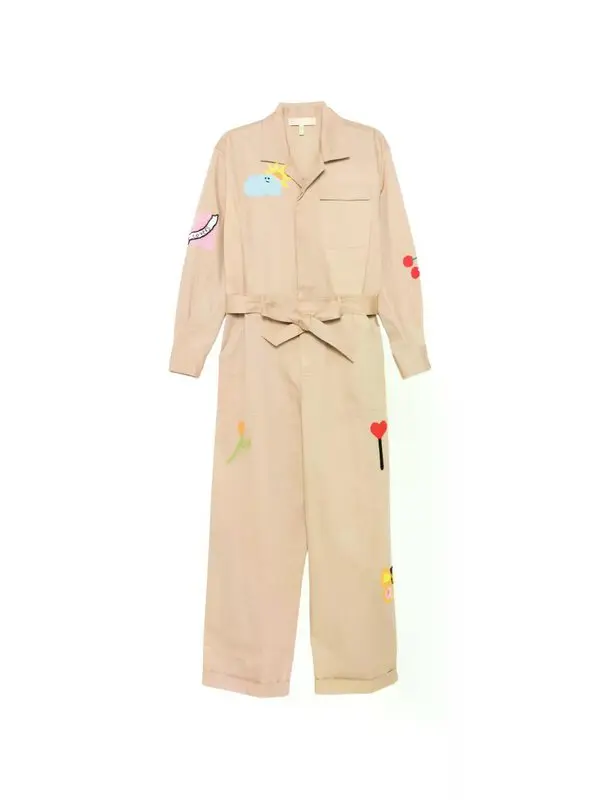 Mira Mikati Patches Trench Jumpsuit - Brown