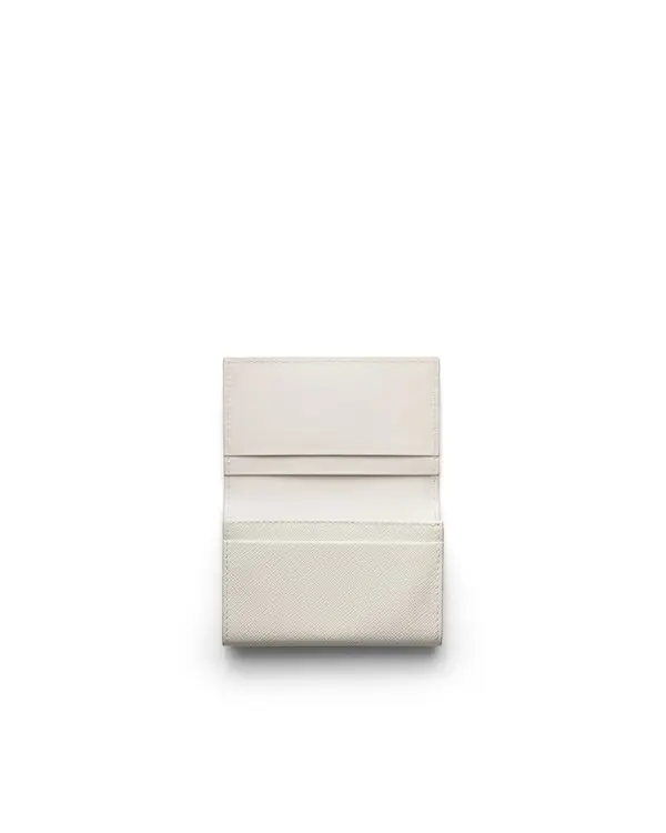 Prada Saffiano Leather Card Holder - Neutral