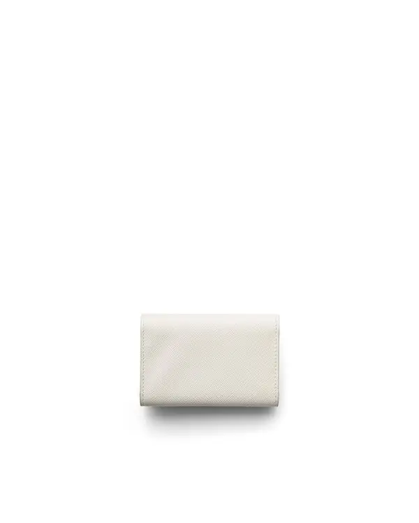 Prada Saffiano Leather Card Holder - Neutral