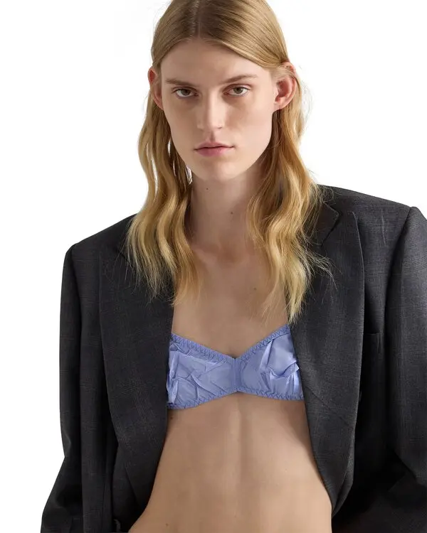 Prada Taffeta Bra - Light Blue