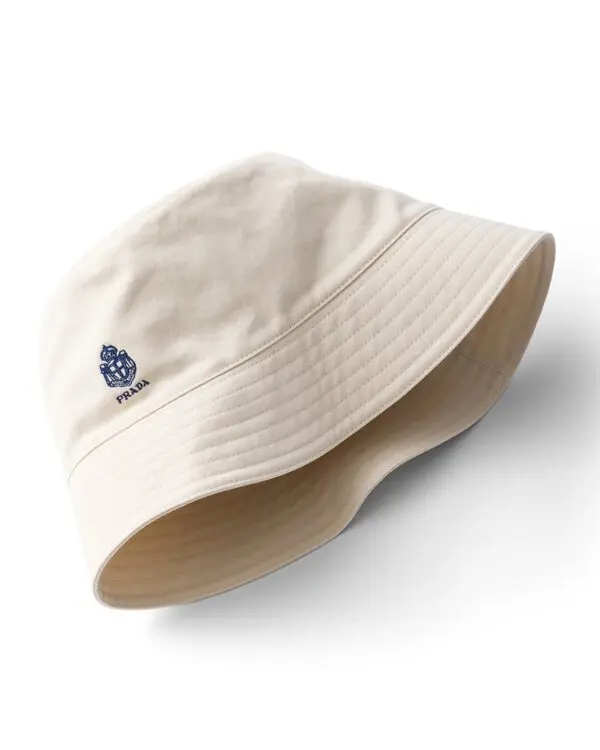 Prada Gabardine Bucket Hat - Neutral