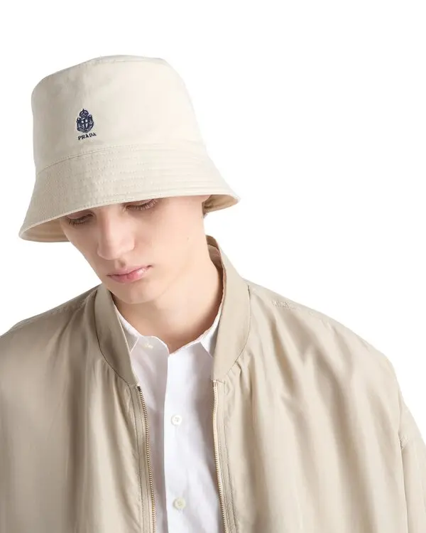 Prada Gabardine Bucket Hat - Neutral