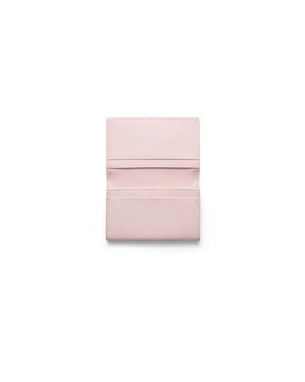 Prada Saffiano Leather Card Holder - Pink