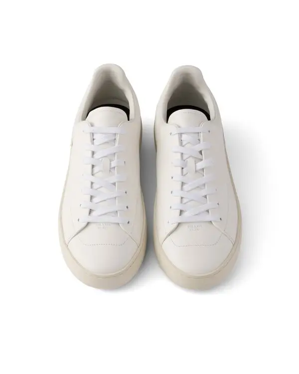 Prada Court Leather Sneakers - White