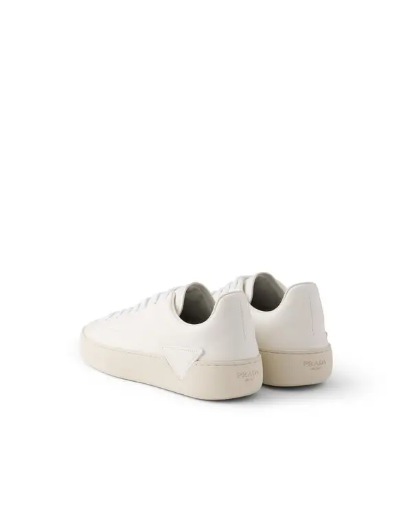 Prada Court Leather Sneakers - White