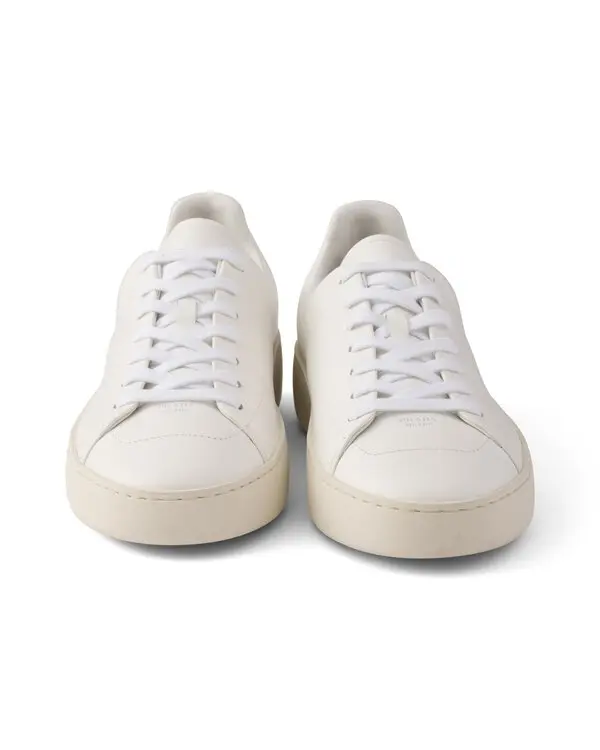 Prada Court Leather Sneakers - White