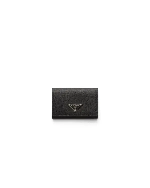 Prada Saffiano Leather Card Holder - Black