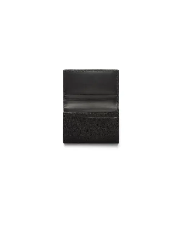 Prada Saffiano Leather Card Holder - Black
