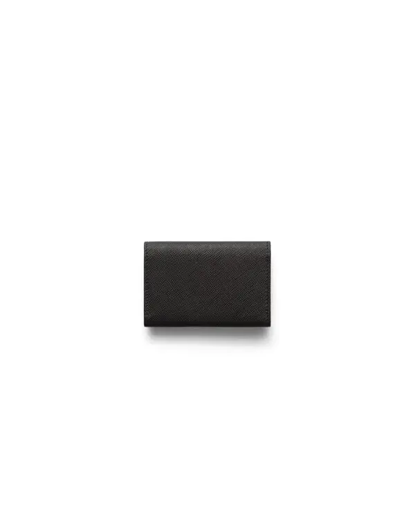 Prada Saffiano Leather Card Holder - Black